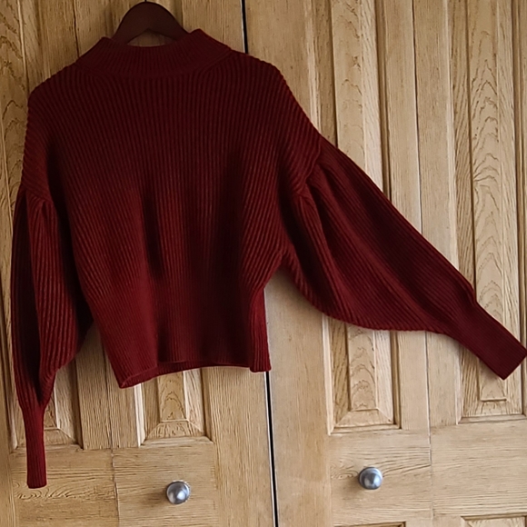 Zara | Sweaters | Zara Red Ribbed Sweater | Poshmark